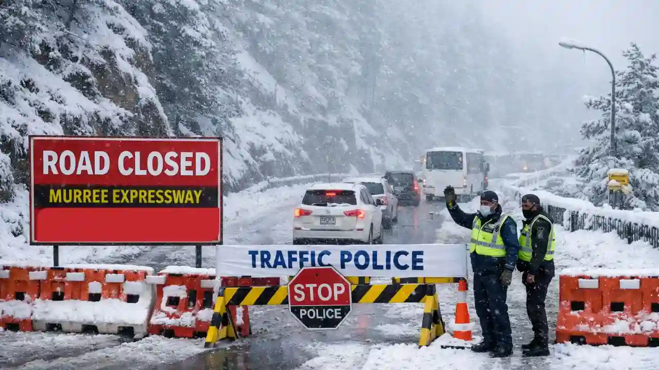 Murree Expressway Closed After Heavy Snowfall | Traffic Update